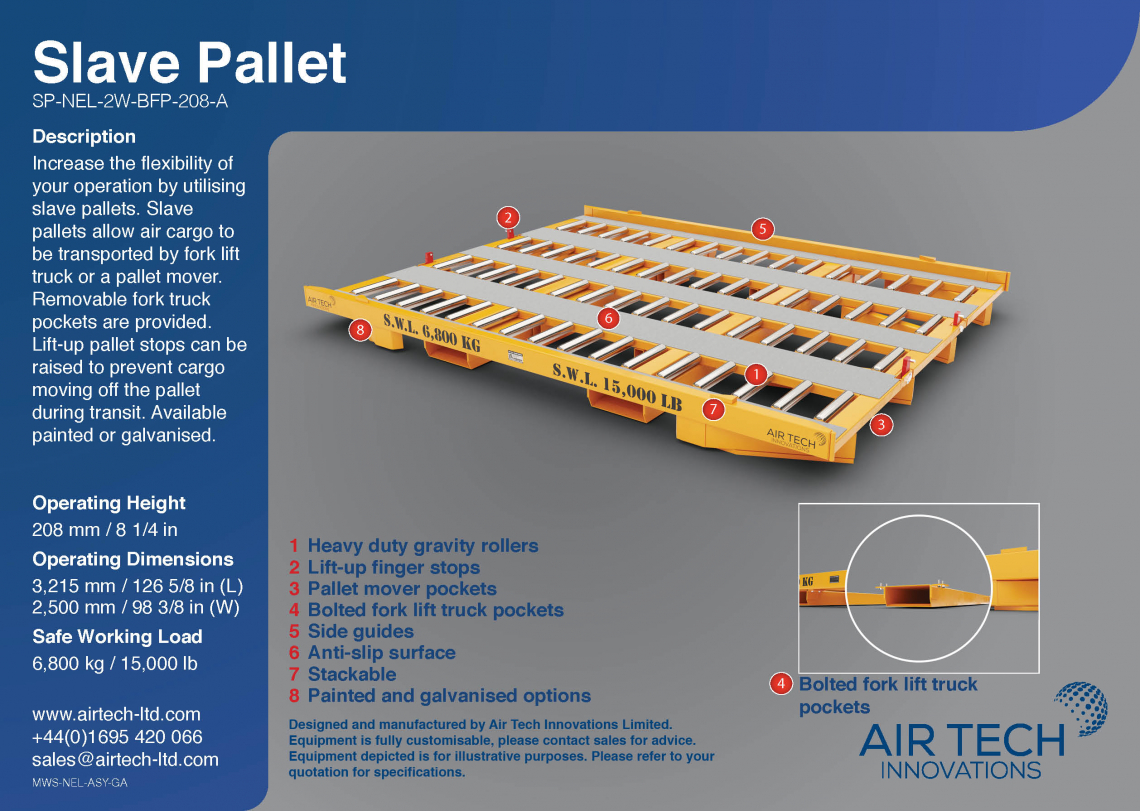 Slave Pallet - NEL - 2 Way - Bolted Fork Pockets | Airtech Innovations LLC